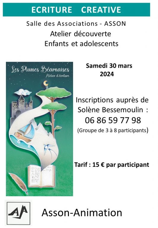 Atelier découverte : ECRITURE CREATIVE – Enfants et adolescents | Asson ...